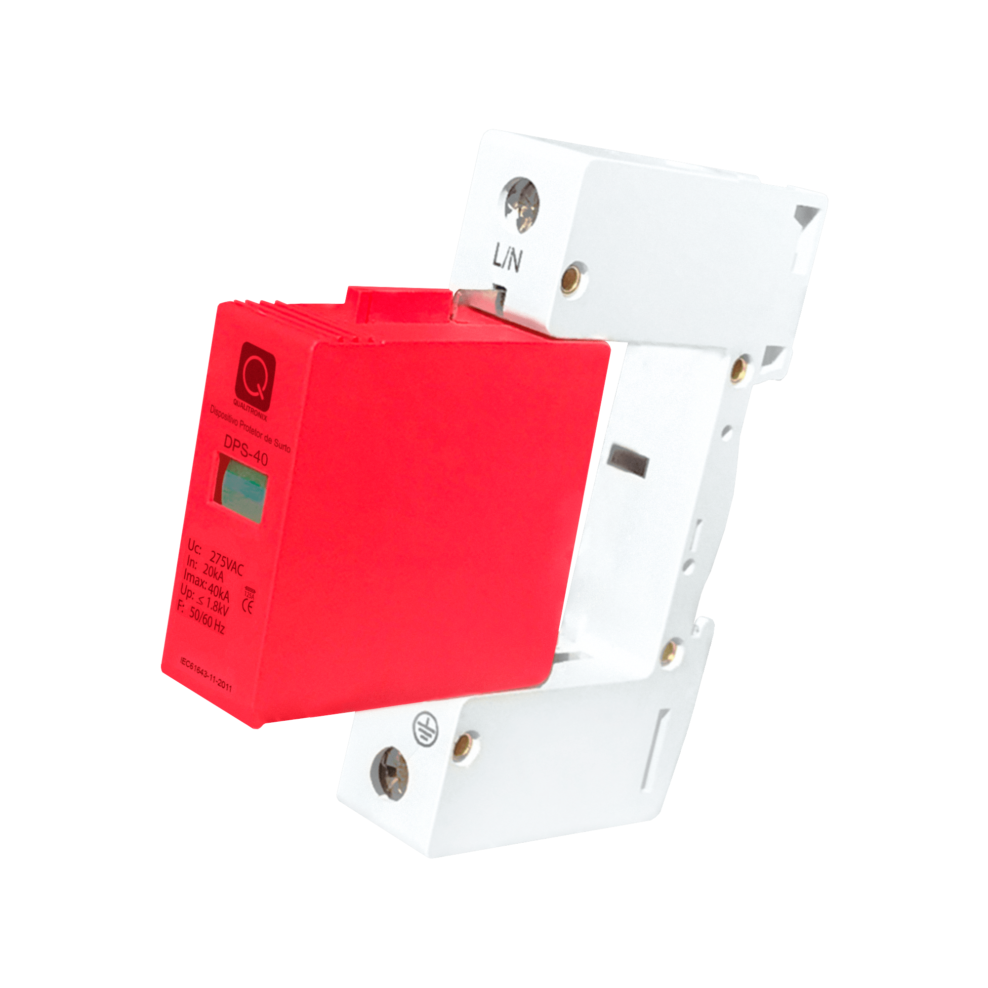 DISPOSITIVO PROTETOR CONTRA RAIOS SURTOS ELÉTRICOS – QDPS40 – Qualitronix